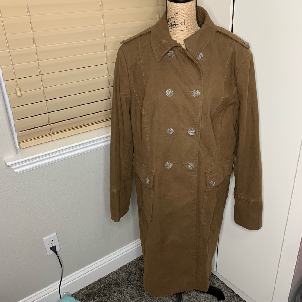 Boden Thick Double Breasted Trench Coat - Gem